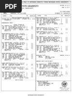 Nicole Vance's Academic Transcript | PDF | Michigan State University ...