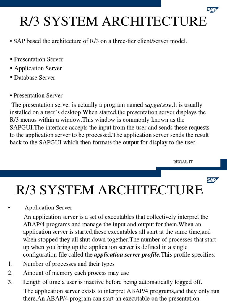 SAP System Architecture | PDF | Databases | Digital Technology