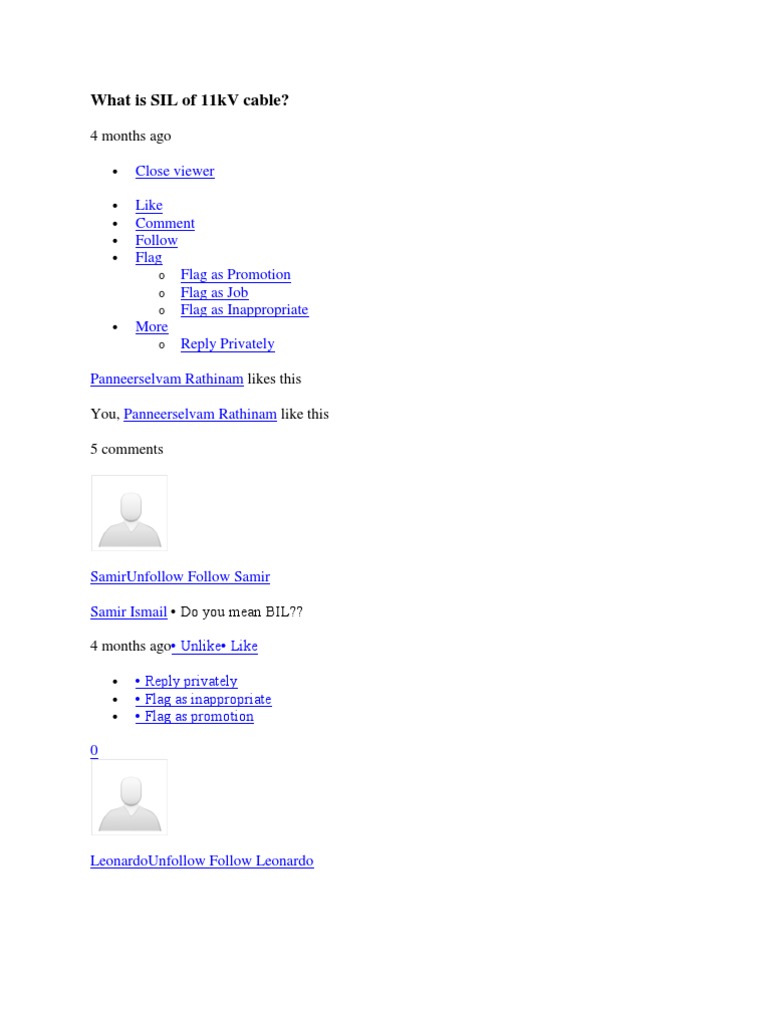 What Is SIL of 11kV Cable | PDF | Electrical Impedance | Ac Power