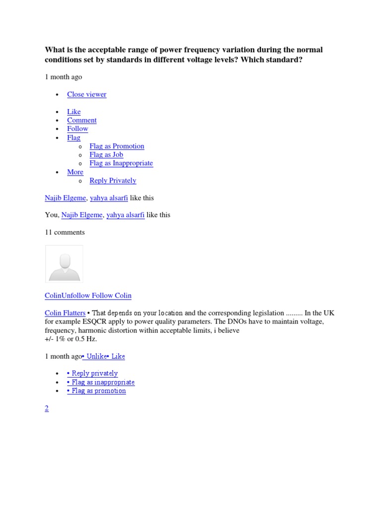 What Is The Acceptable Range of Power Frequency Variation During The ...
