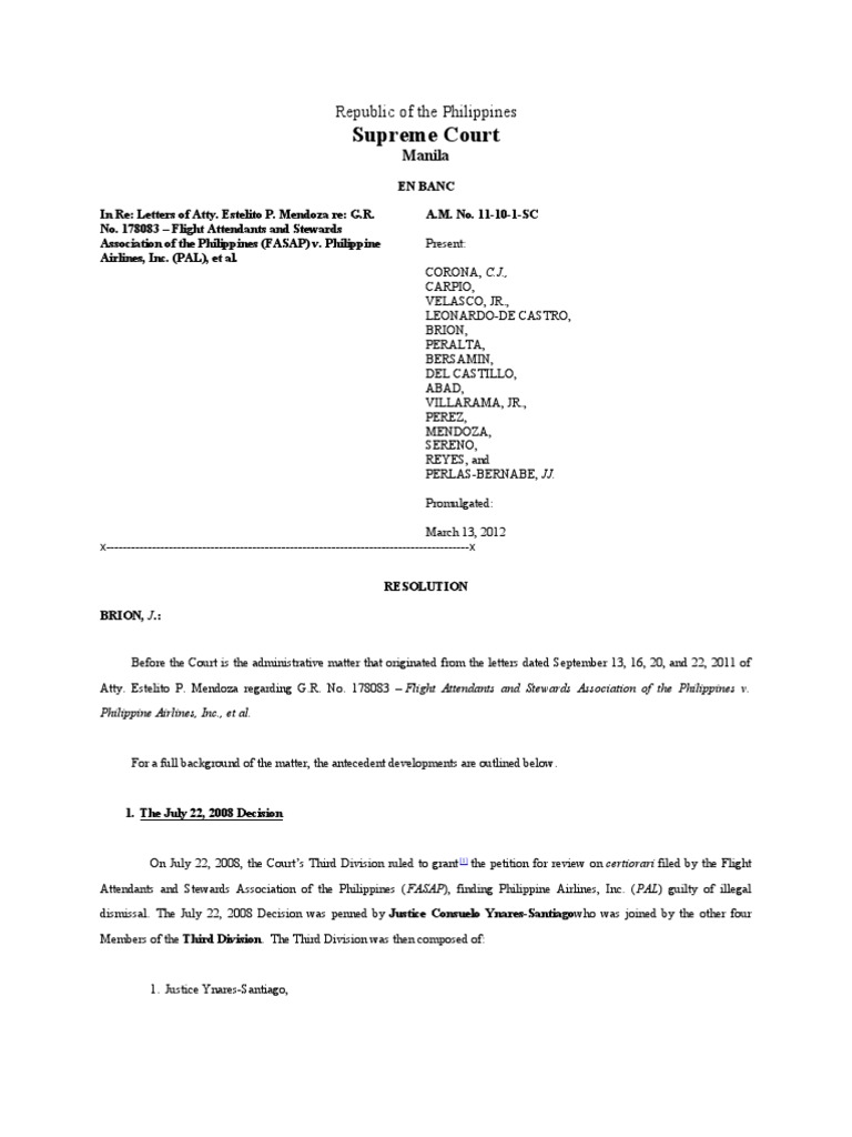 Letters of Atty. Estelito P. Mendoza | PDF | Writ Of Prohibition ...