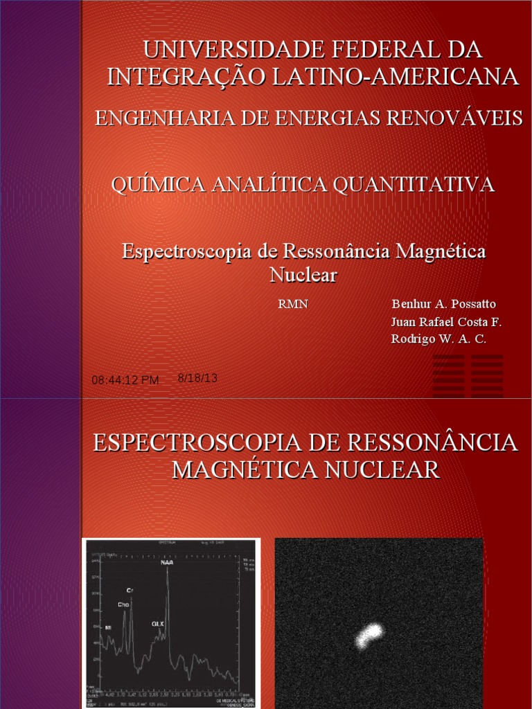 Espectroscopia de RMN | Download grátis PDF | Imagem de ressonância ...