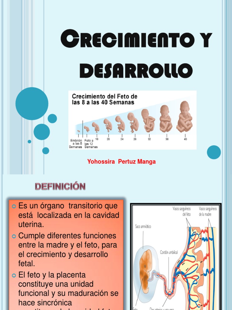 Crecimiento y Desarrollo Fetal | PDF | Placenta | Feto