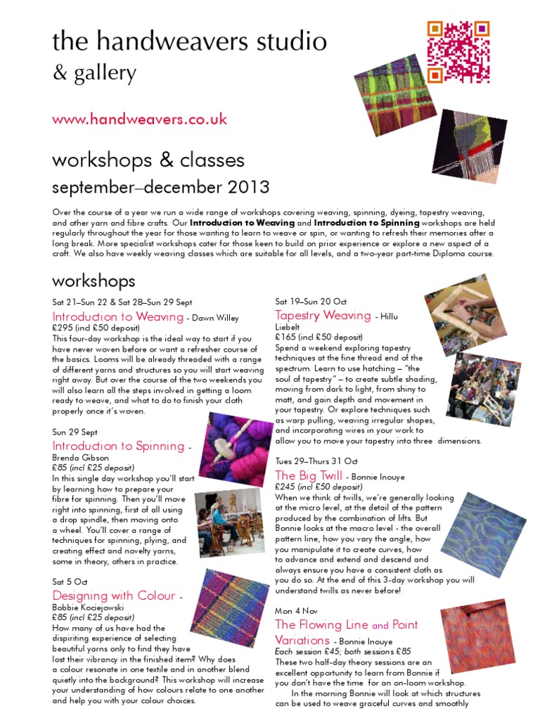 The Handweavers Studio: & Gallery | PDF | Weaving | Spinning (Textiles)