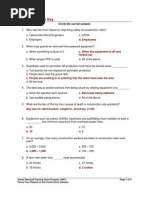 OSHA 30 Construction Final Test Answer Key | PDF | Occupational Safety ...