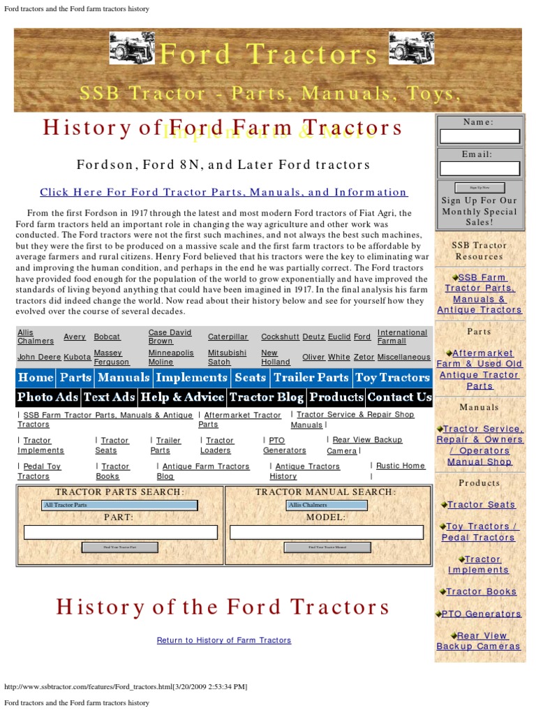 Ford Tractors and The Ford Farm Tractors History | PDF | Tractor ...