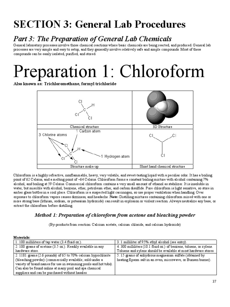 Preperation of Chloroform | Ethanol | Iodine