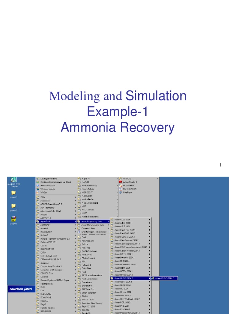 Ammonia Recovery Simulation Guide | PDF | Vapor | Flow Measurement