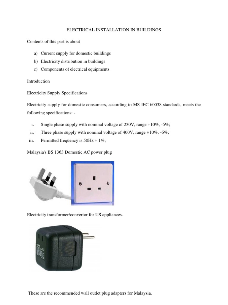 Electrical Installation in Buildings | PDF | Electrical Wiring | Fuse ...