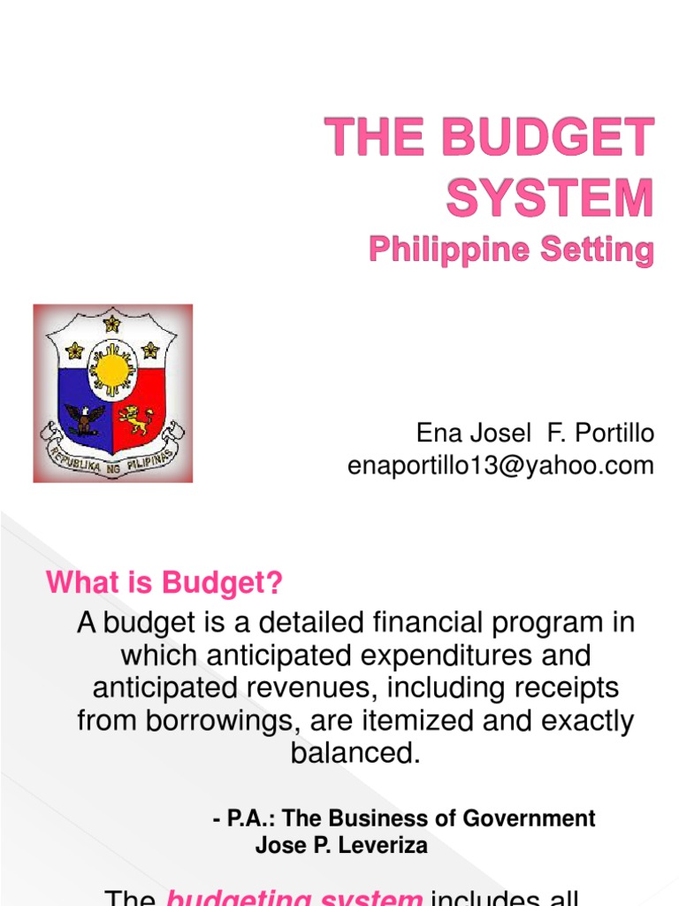 Philippine Budget System Efportillo | PDF | United States House Of ...