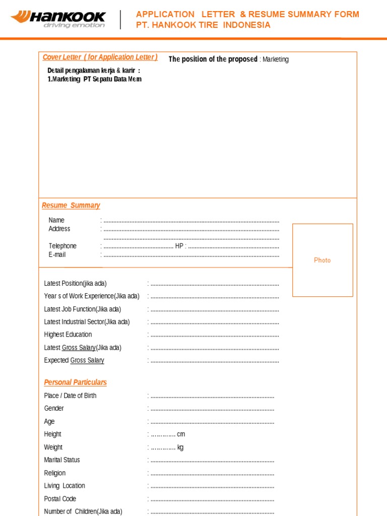 Marketing Application Letter Template | PDF | Career & Growth