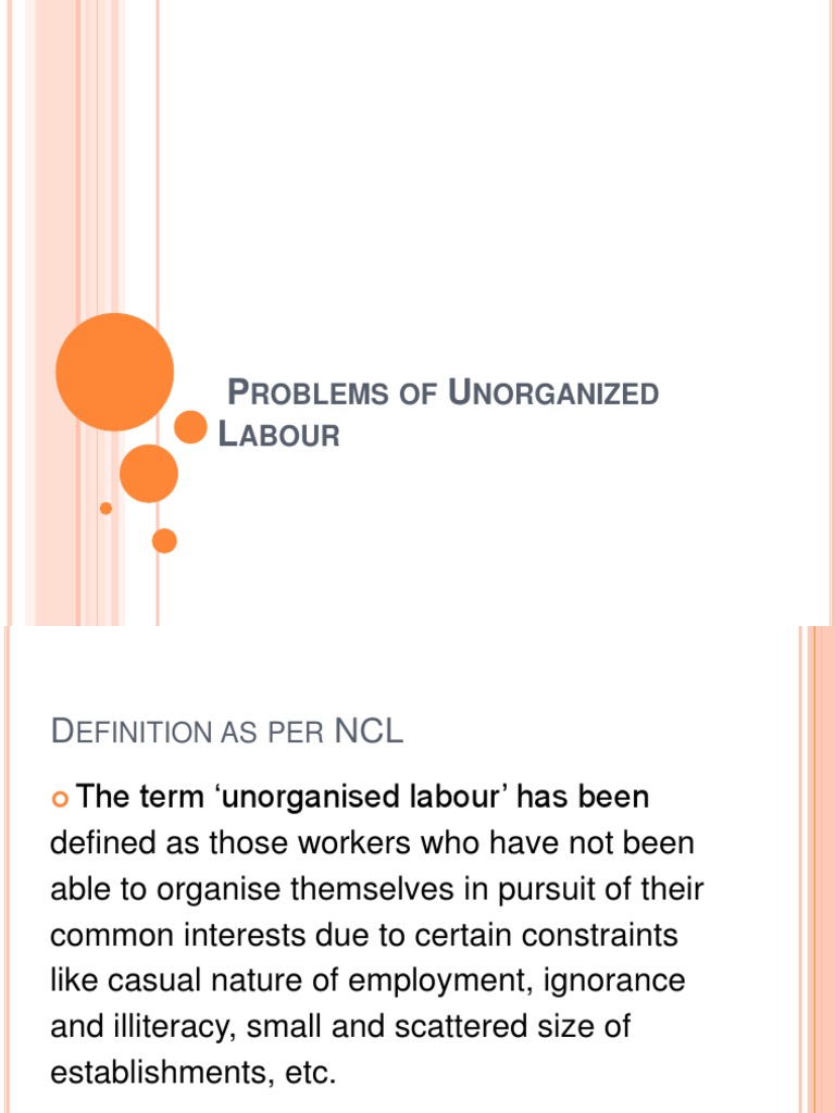 Challenges of Unorganized Workers | PDF | Trade Union | Employment