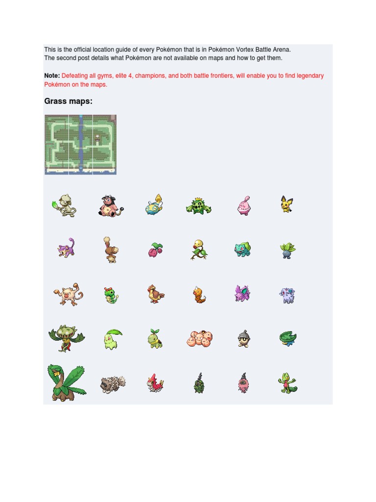 This Is The Official Location Guide of Every Pokémon That Is in Pokémon ...