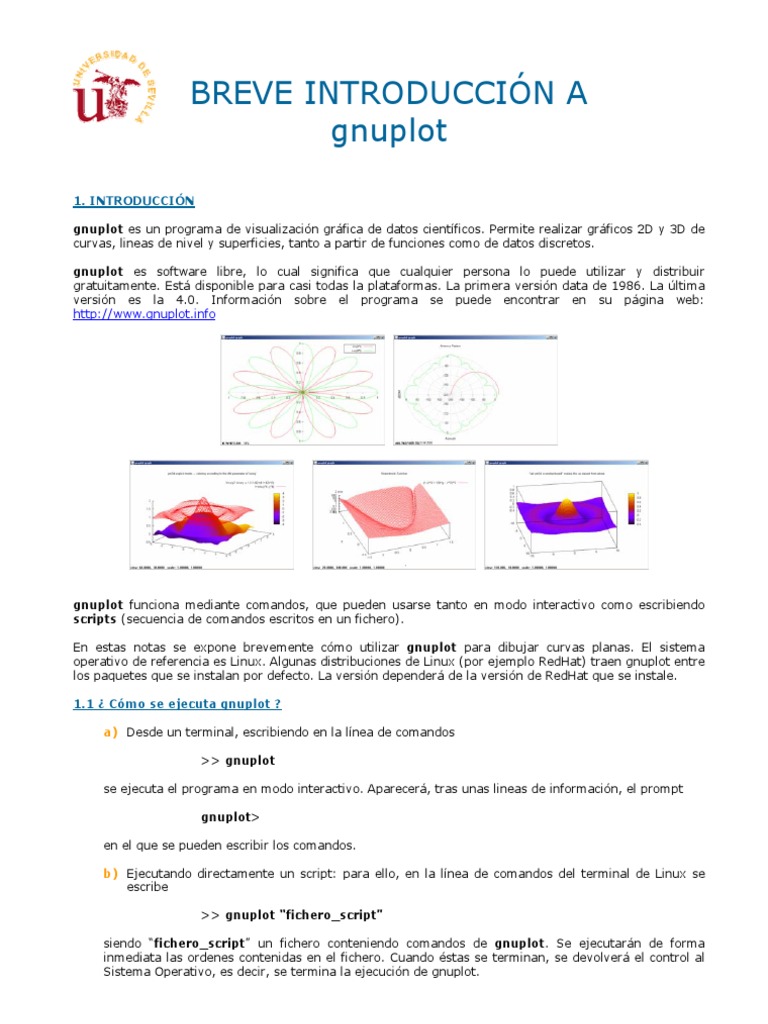 Introducción A Gnuplot | PDF