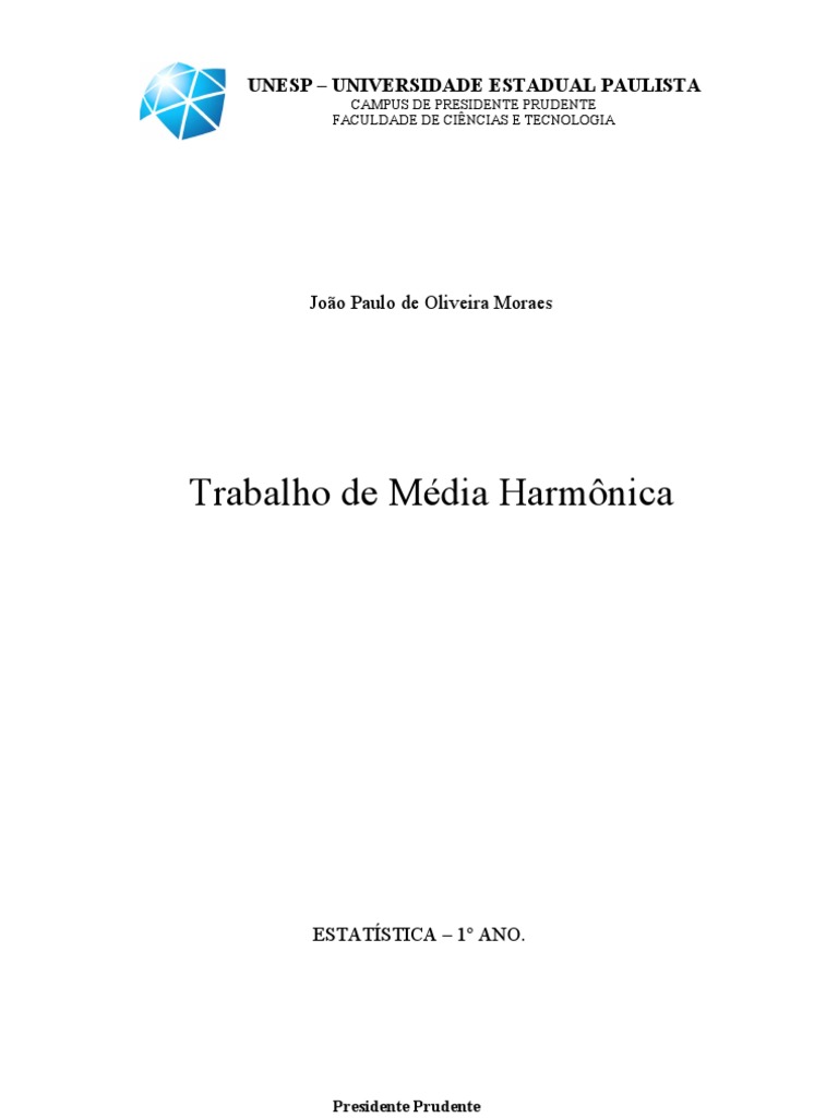 Capa de Trabalho - UNESP | PDF