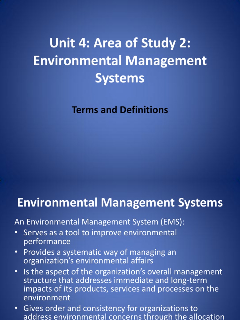 Understanding Environmental Management Systems | PDF | Environmental ...