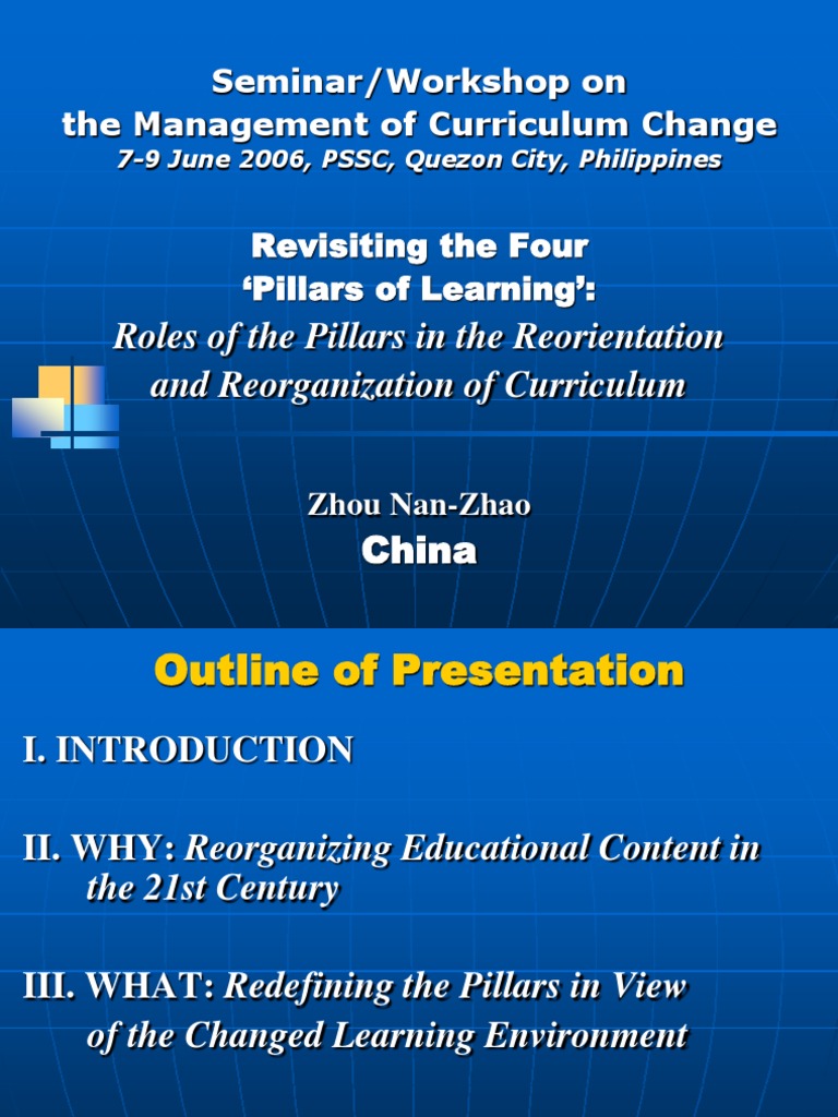 4 Pillars of Learning | PDF | Curriculum | Learning