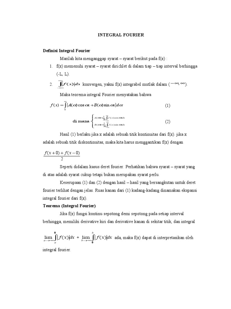 Integral Fourier | PDF