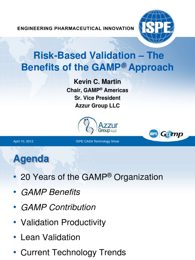 GAMP Overview Presentation 04-03-2012 FINAL | PDF | Verification And Validation | Business Process