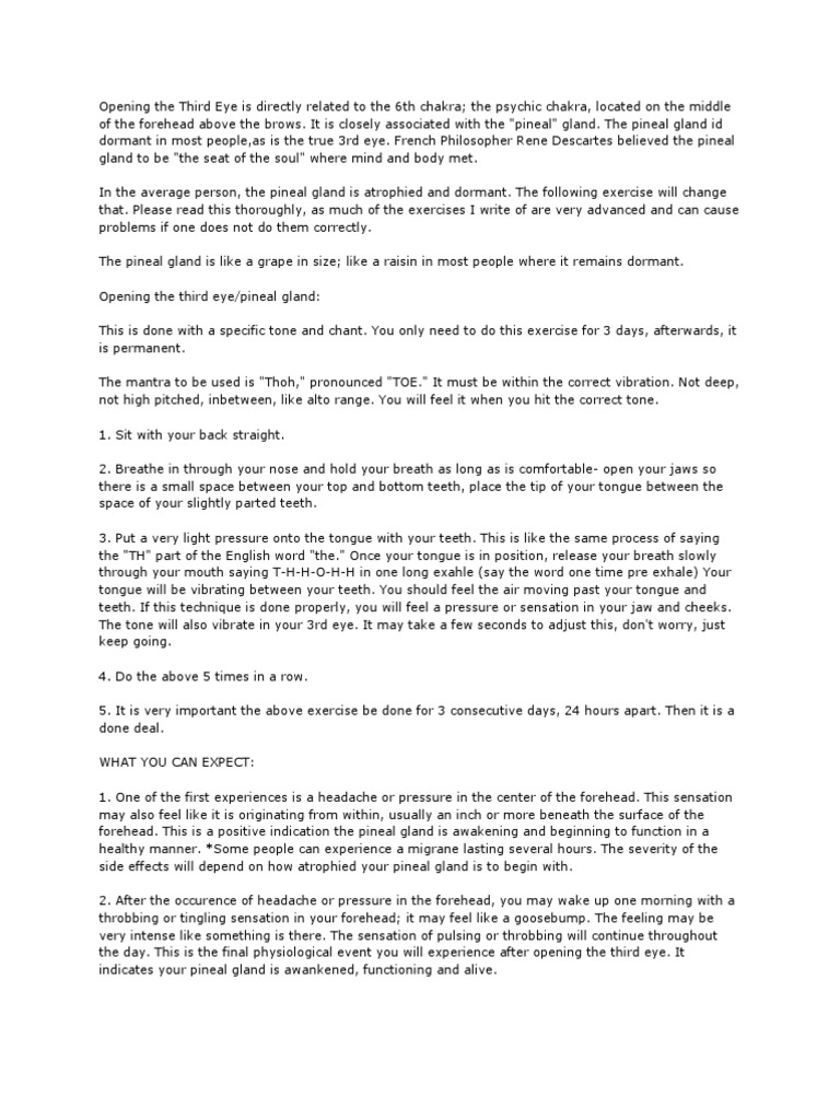 Third Eye Spell | PDF | Senses