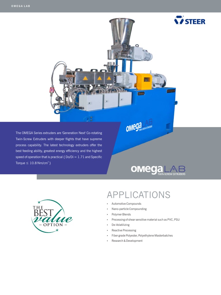 OMEGA Lab | PDF | Extrusion | Transmission (Mechanics)