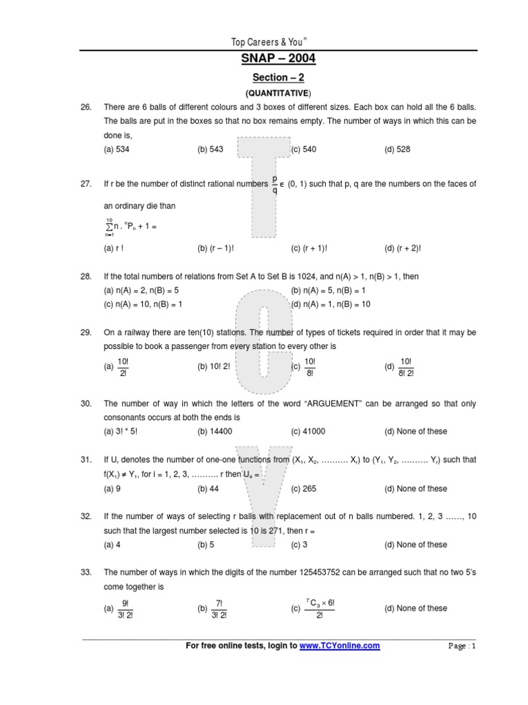 Question Paper On Aptitude | PDF