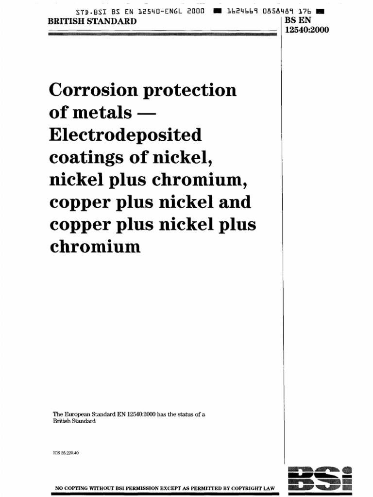 BS en 12540-2000 | PDF | Metals | Chemical Substances