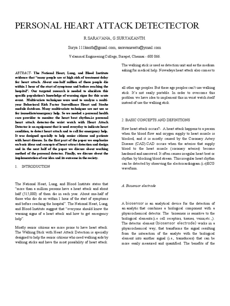 Personal Heart Attack Detector | PDF | Transmitter | Electronics