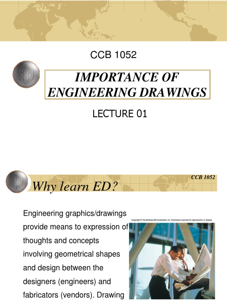 Lecture 1 W2 Engineering Drawing | PDF | Technical Drawing | Computer ...