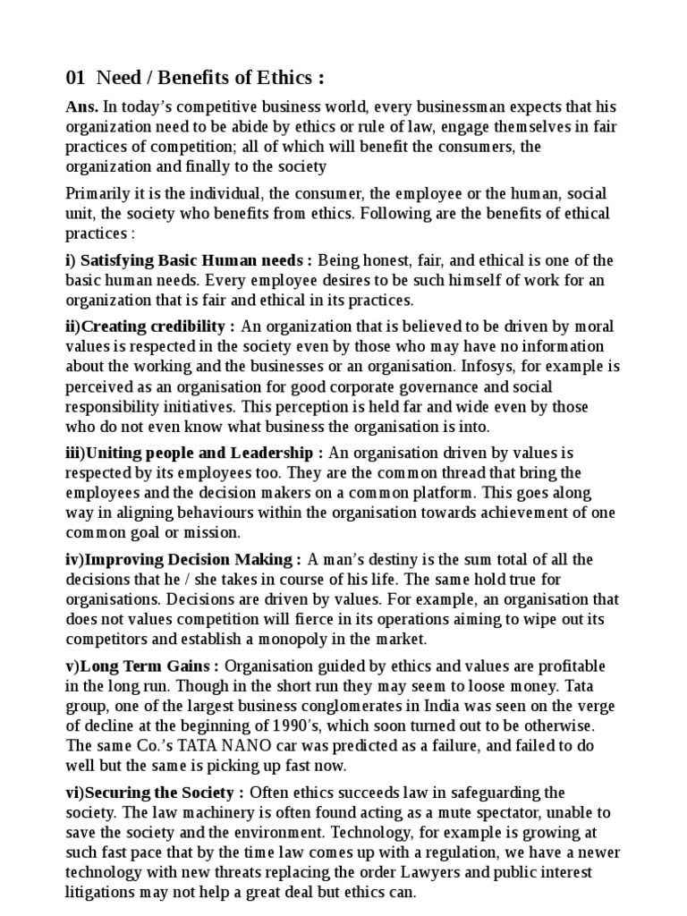 Ethics | PDF | Corporate Social Responsibility | Corporate Governance