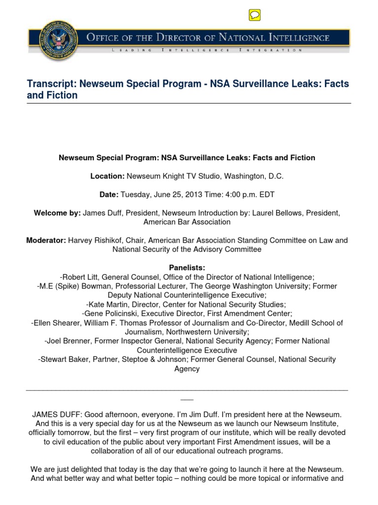Nsa Spy Leaks Fact Fiction | PDF | United States Foreign Intelligence ...