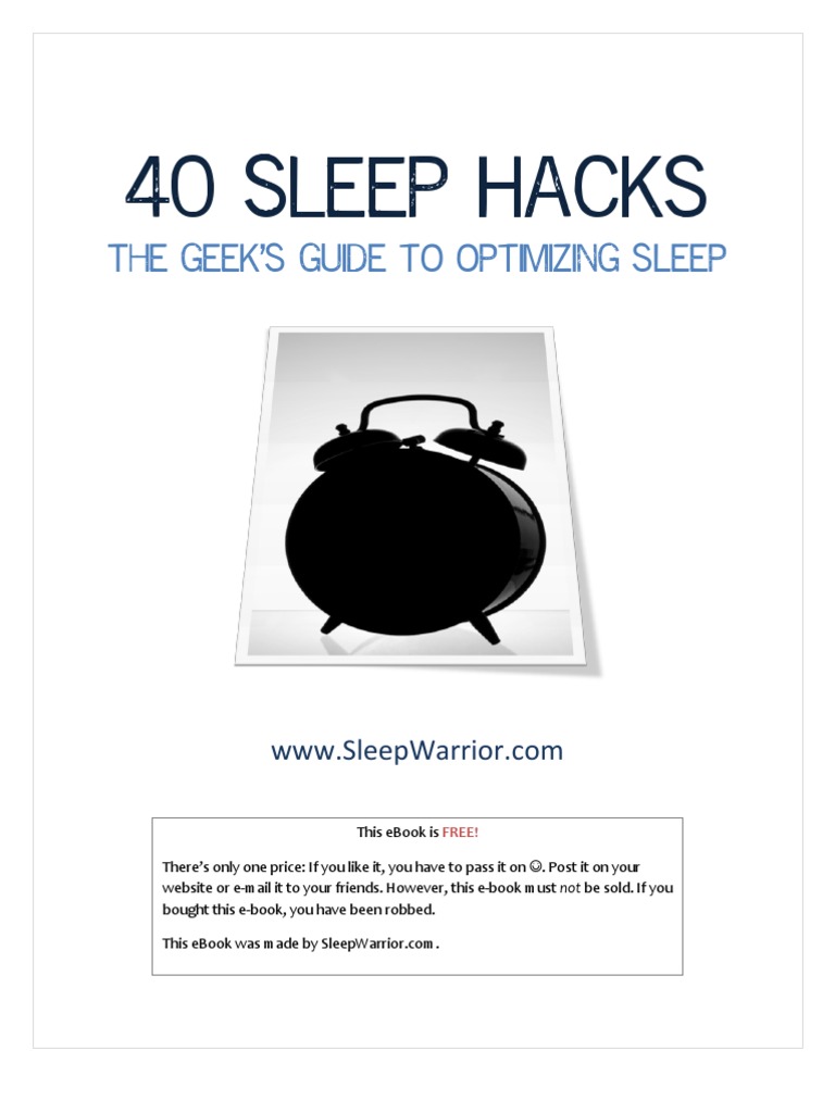 Sleep Warrior Sleep Hacks | PDF | Circadian Rhythm | Sleep