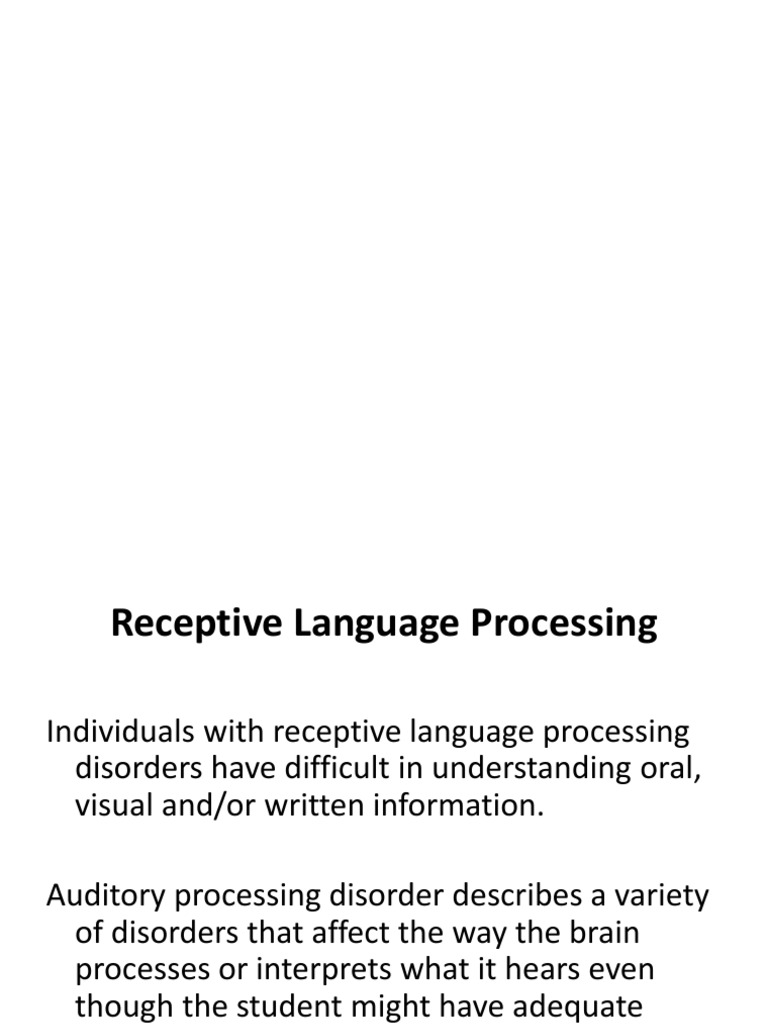 Receptive Language Processing | PDF | Storytelling | Information
