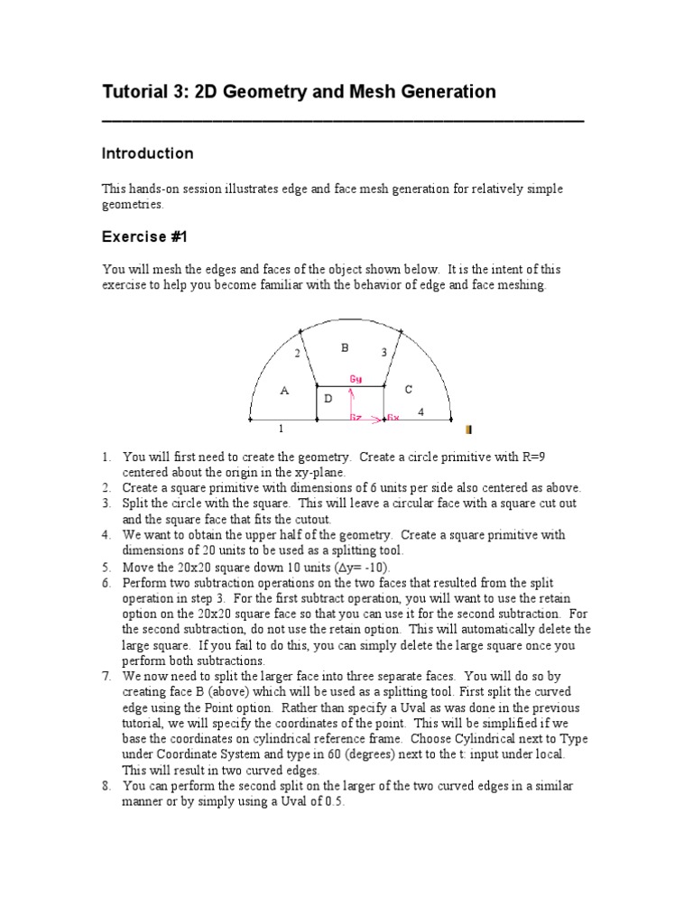 Gambit-Creating Geometry and Mesh | PDF | Interval (Mathematics ...