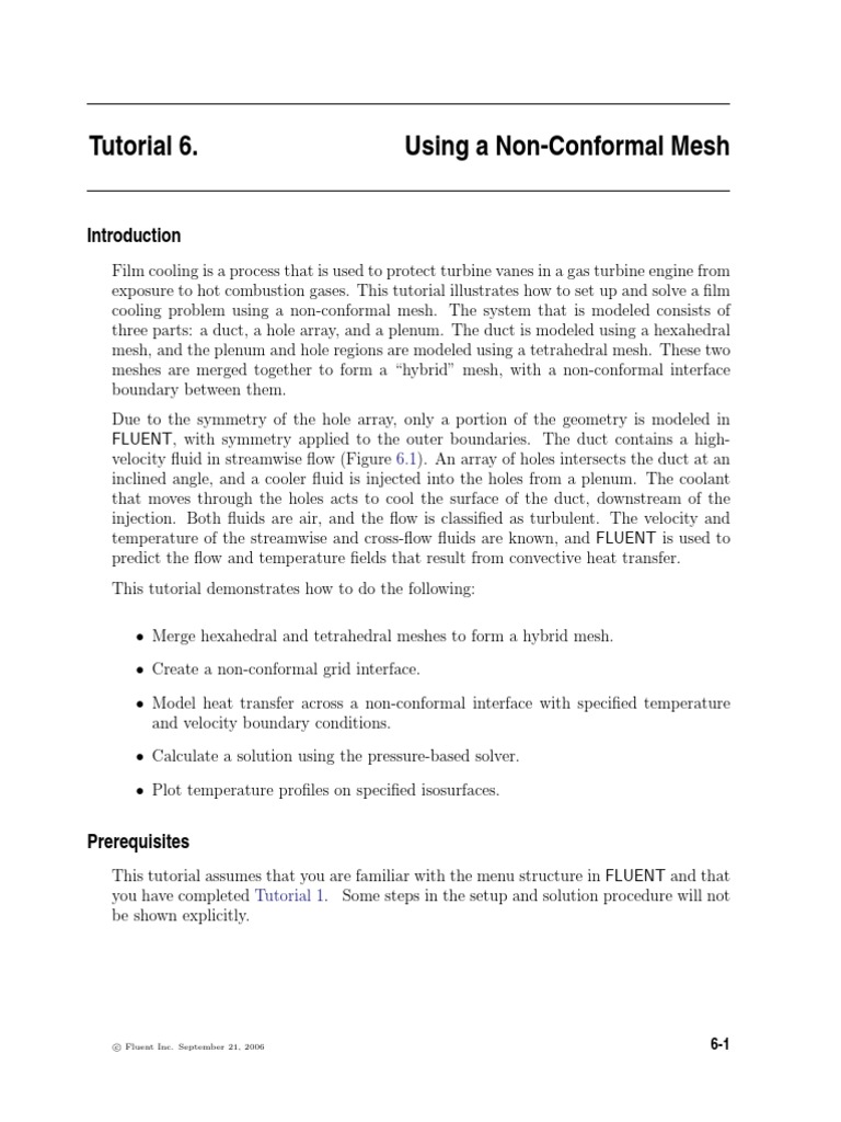 Film Cooling with Non-Conformal Mesh | PDF | Turbulence | Gases