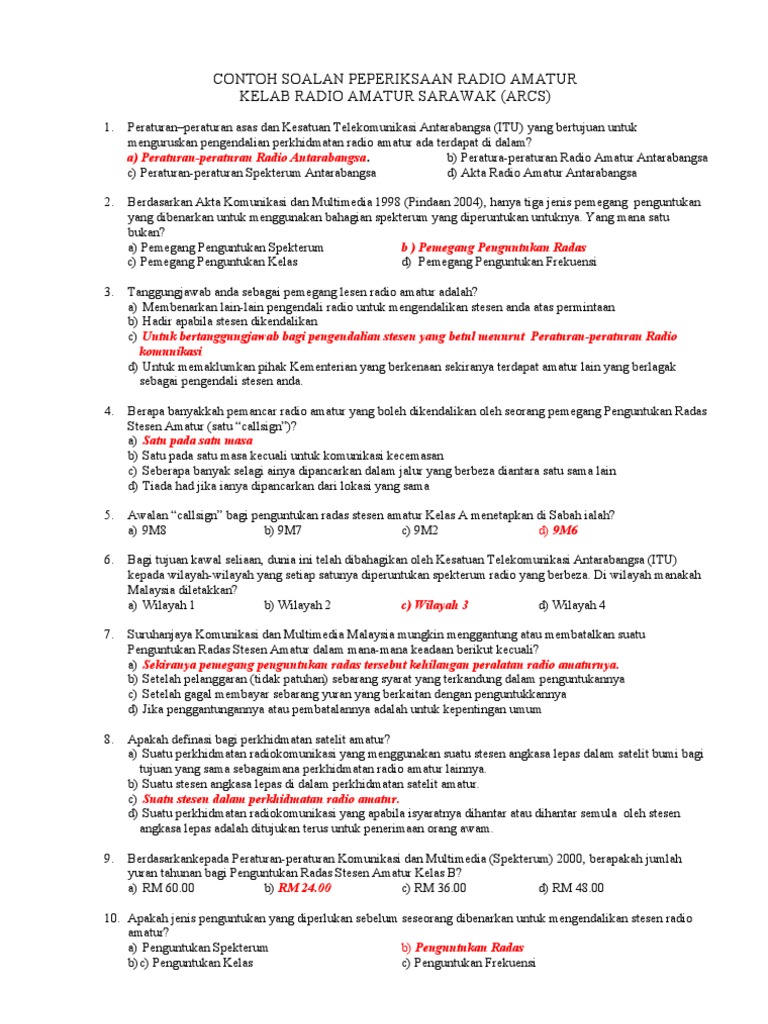 Contoh Soalan Sarawak 1 | PDF