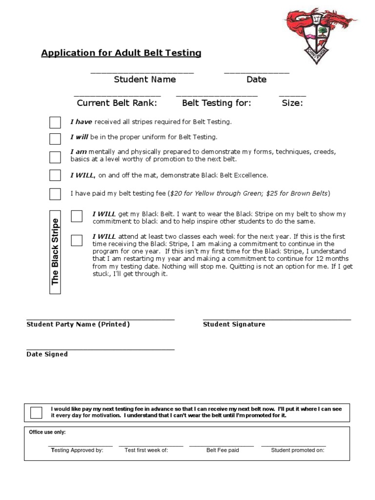 Adult Belt Testing App | PDF | Further Education