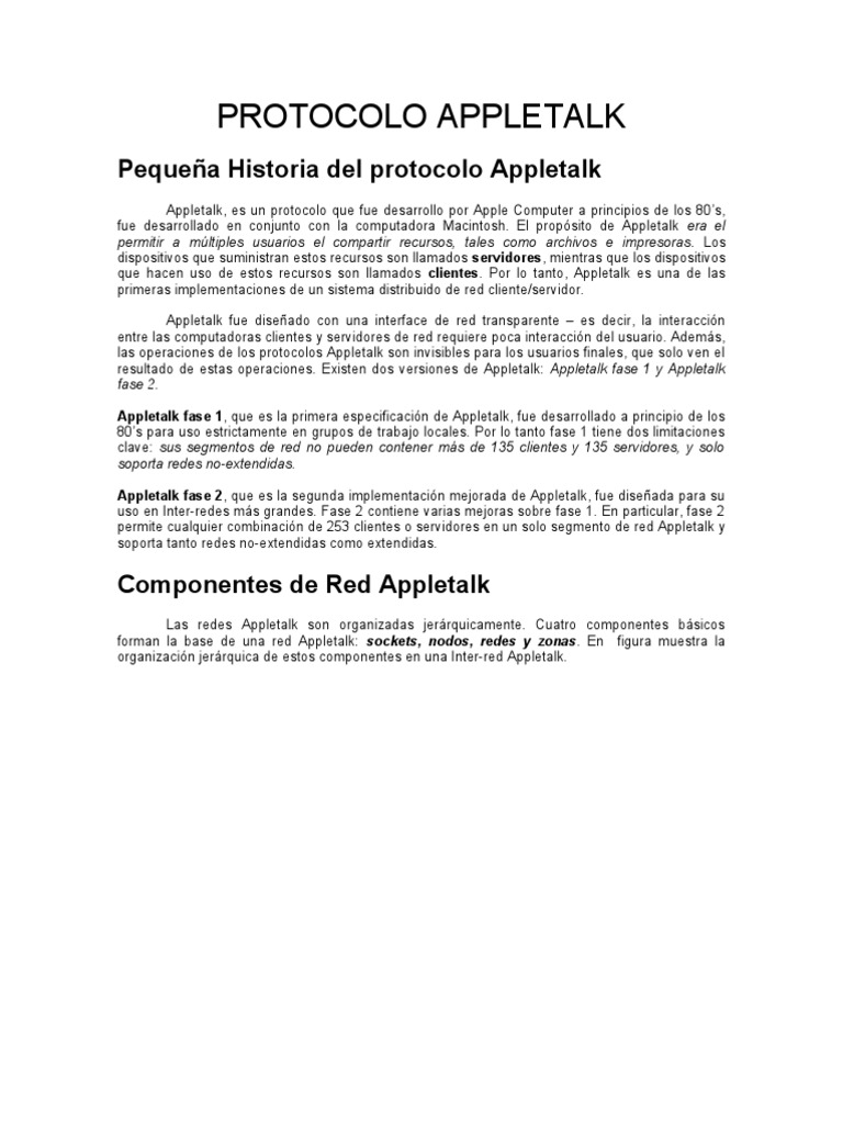 Protocolo Appletalk | PDF