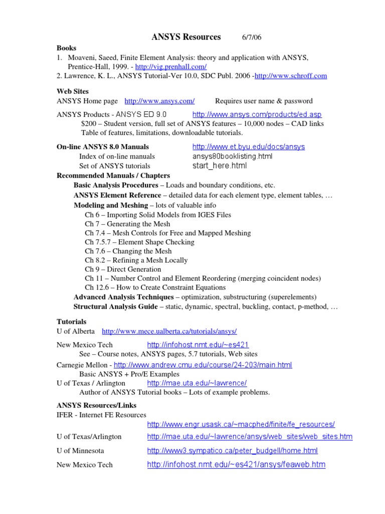 ANSYS Resources06 | PDF