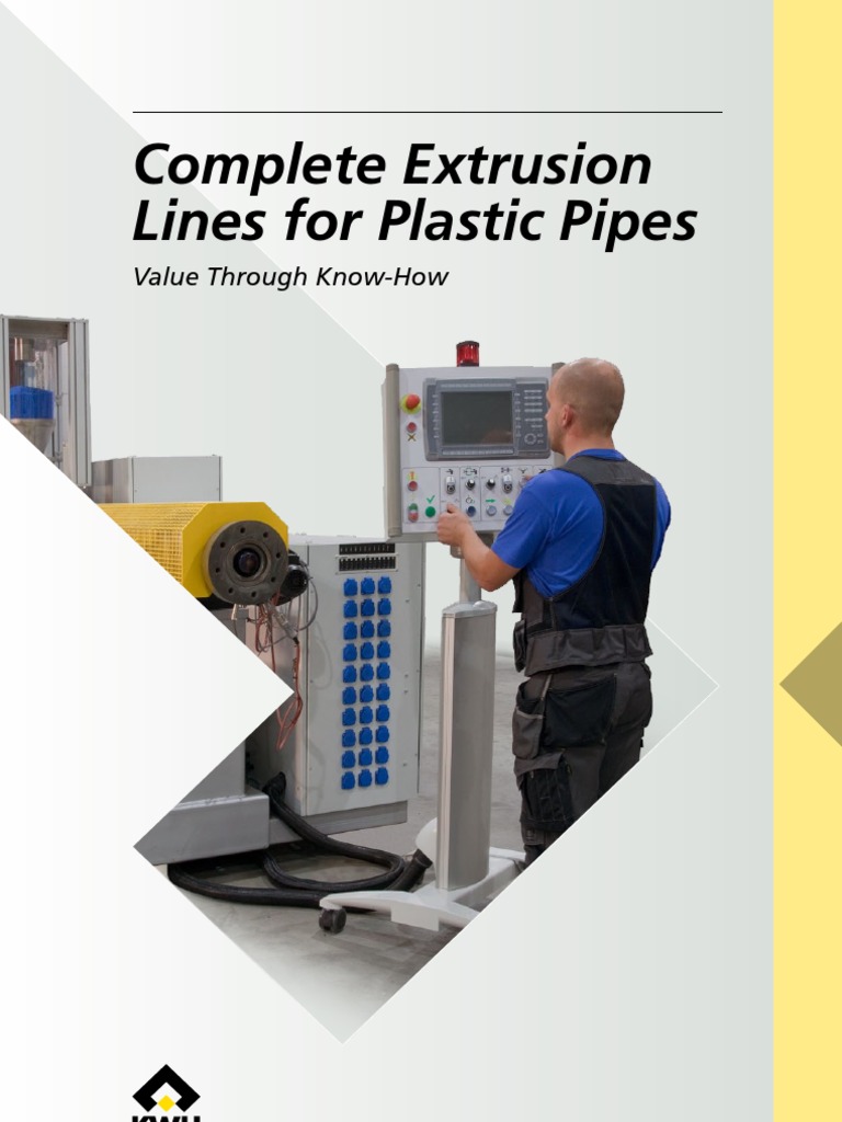 Complete Extrusion Lines for Plastic Pipes | PDF | Extrusion | Control ...