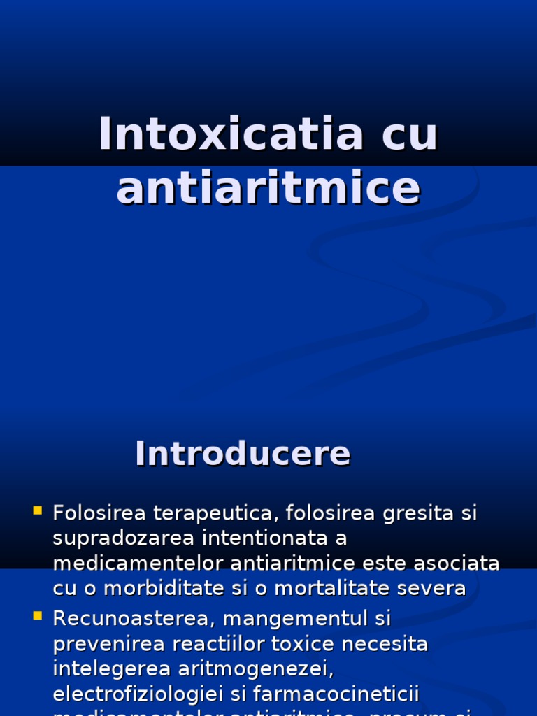 Intoxicatia Cu Antiaritmice Clasa I+ | PDF