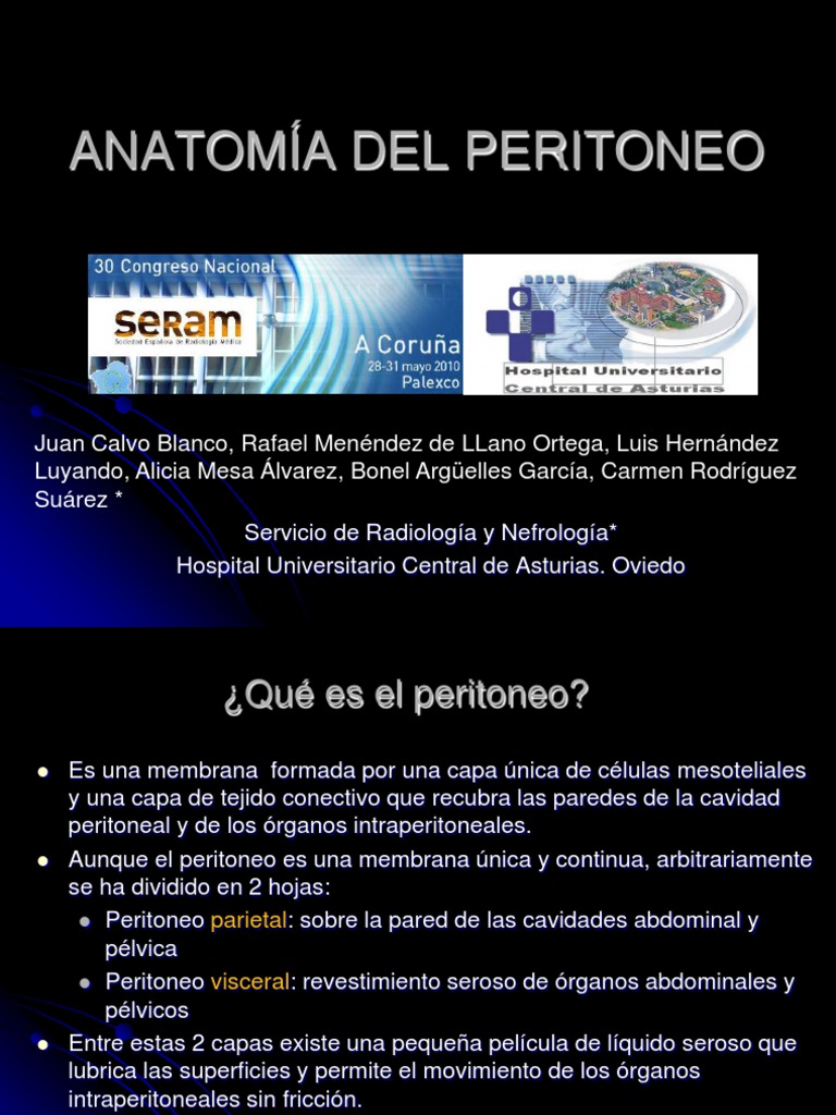 Anatomía del Peritoneo y Estructuras Relacionadas | PDF | Peritoneo ...