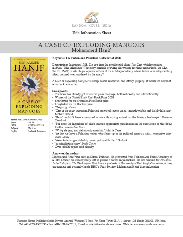 A Case of Exploding Mangoes: Mohammed Hanif | PDF