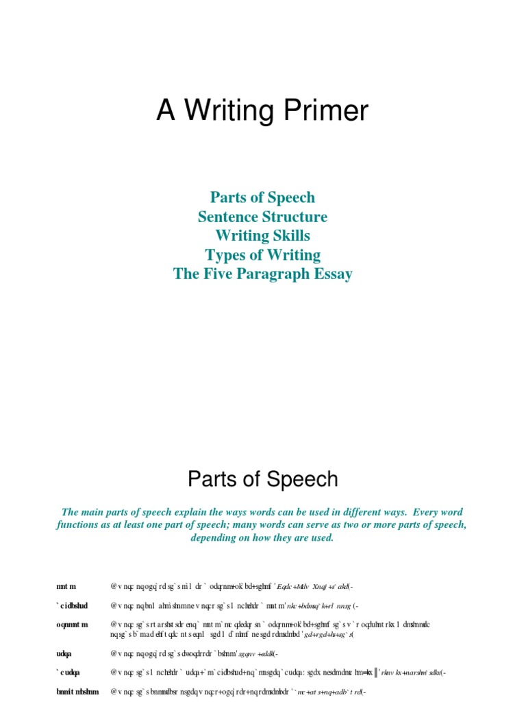 Writing Primer | Download Free PDF | Essays | Style (Fiction)