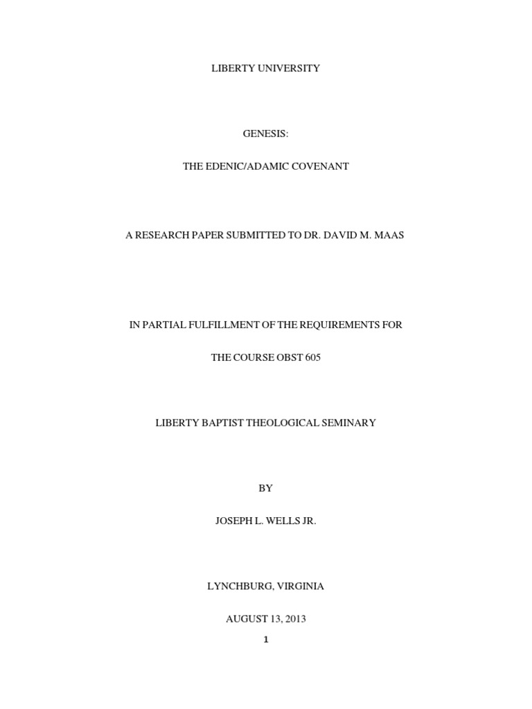 Adamic and Edenic Covenant | PDF | Dispensationalism | Covenant Theology