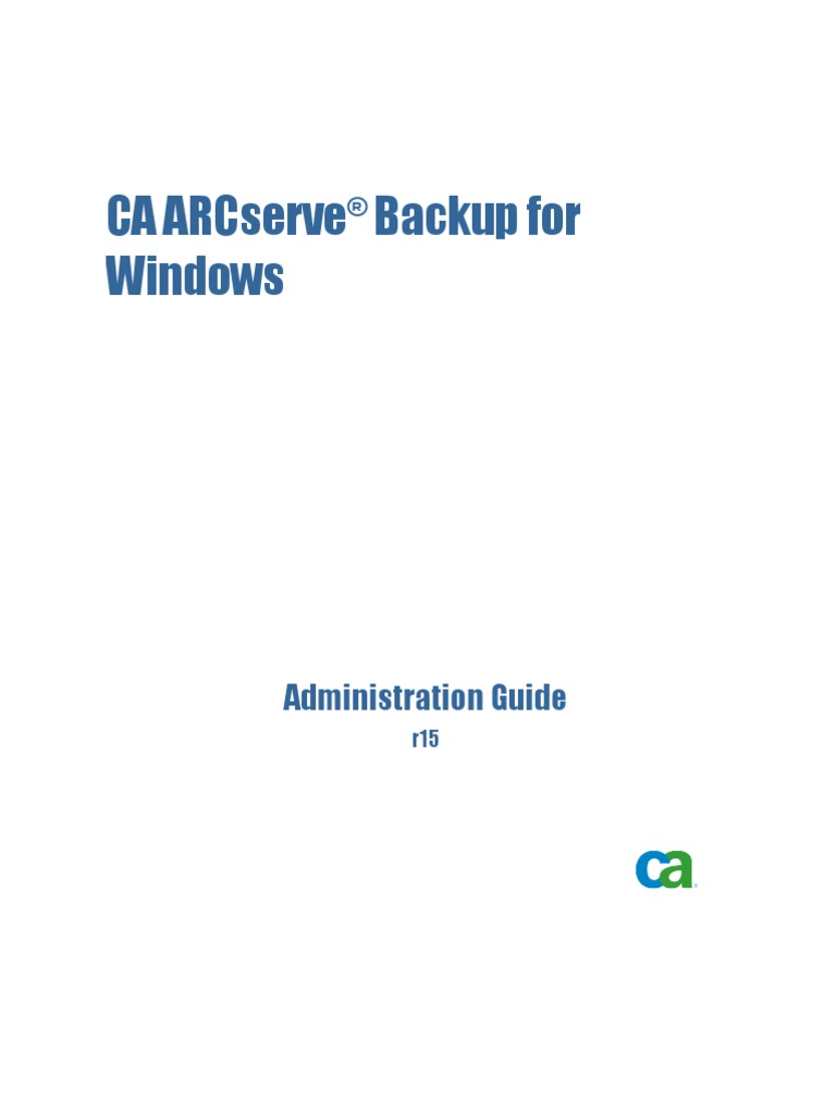CA ARCServe For Windows | PDF | Active Directory | Backup