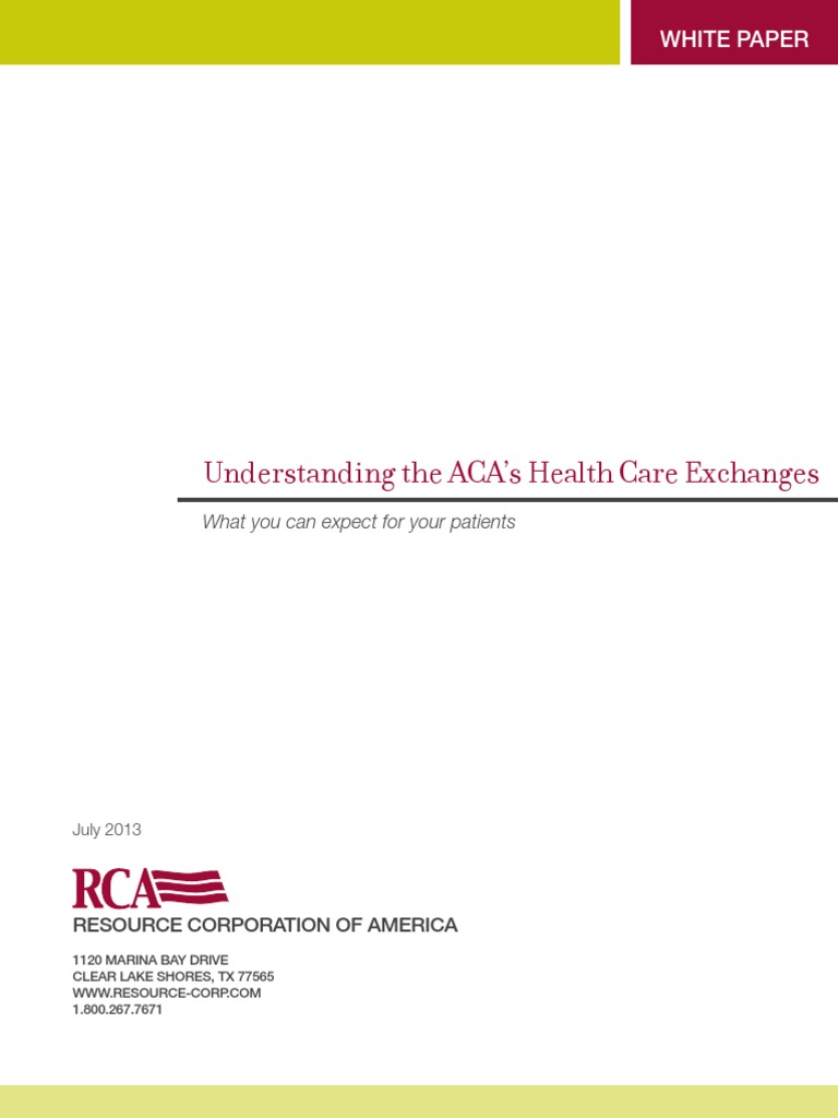 Understanding The ACA's Health Care Exchanges | PDF | Patient ...