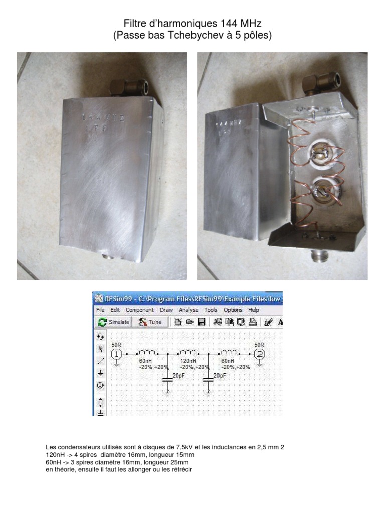 Low Pass Filter 144mhz | PDF