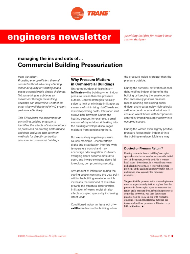 Building Pressurization | PDF | Hvac | Ventilation (Architecture)