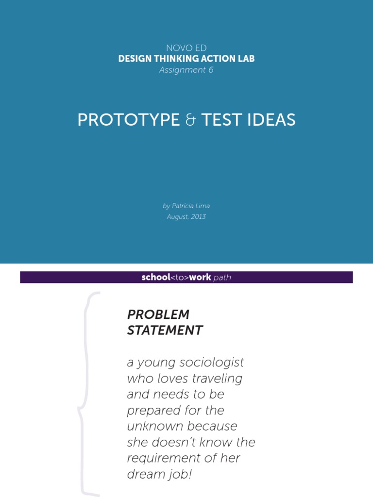 Prototype & Test Assignment - Venture Lab | PDF | Art | Self-Improvement